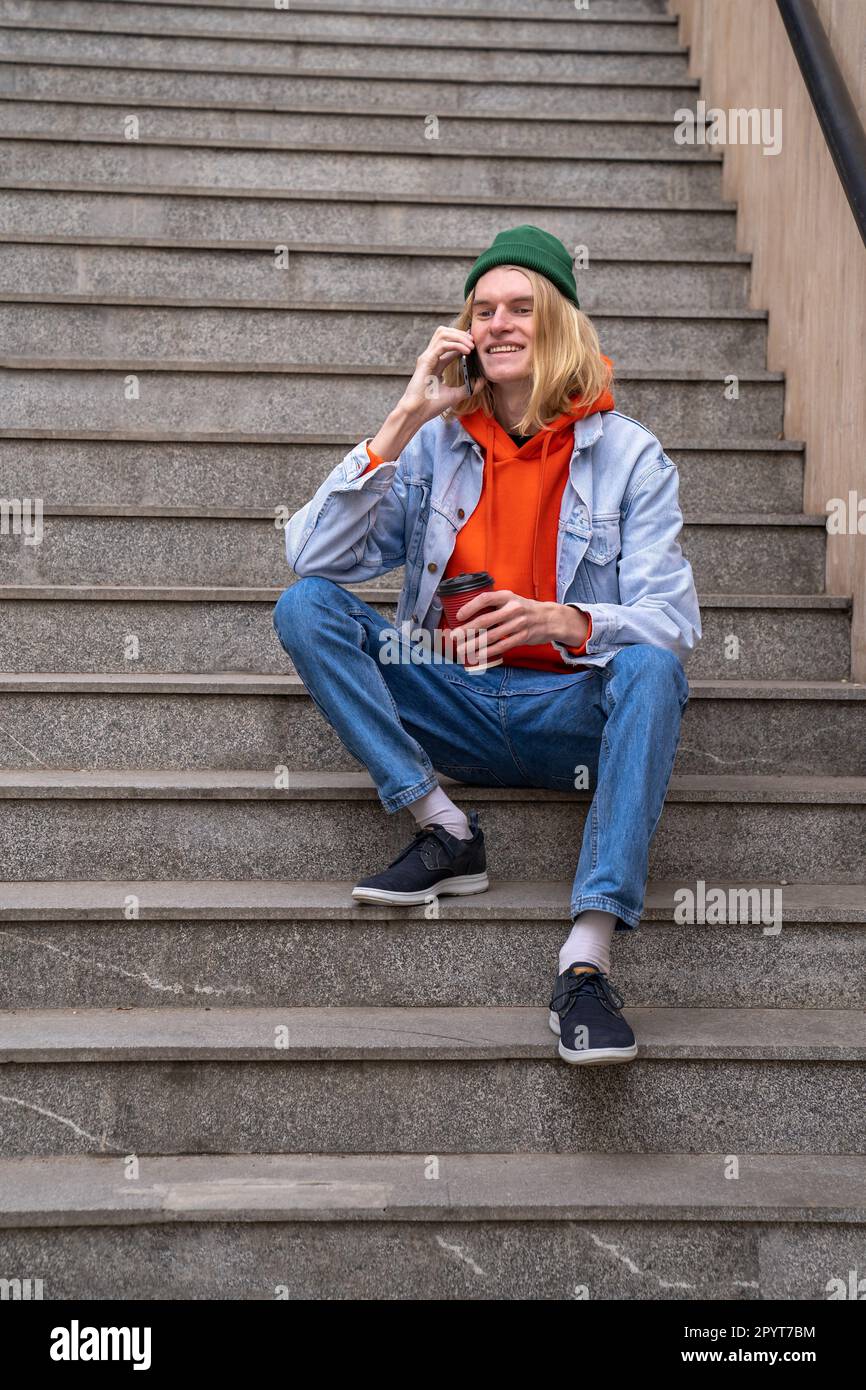Male man pedestrian walking talk hi-res stock photography and images ...