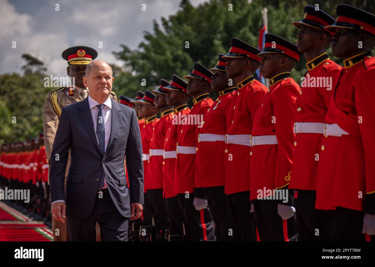 Nairobi, Kenya. 05th May, 2023. German Chancellor Olaf Scholz (SPD) is ...