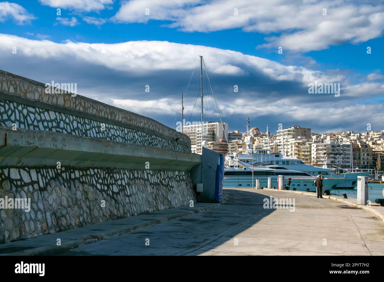 view of the port of marina zeas in Piraeus city,Greece Stock Photo - Alamy