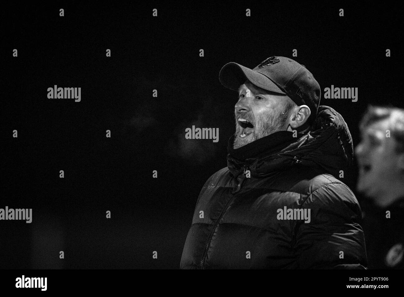 Lee Bircham managing Leighton Town in the Spartan South Midlands League ...