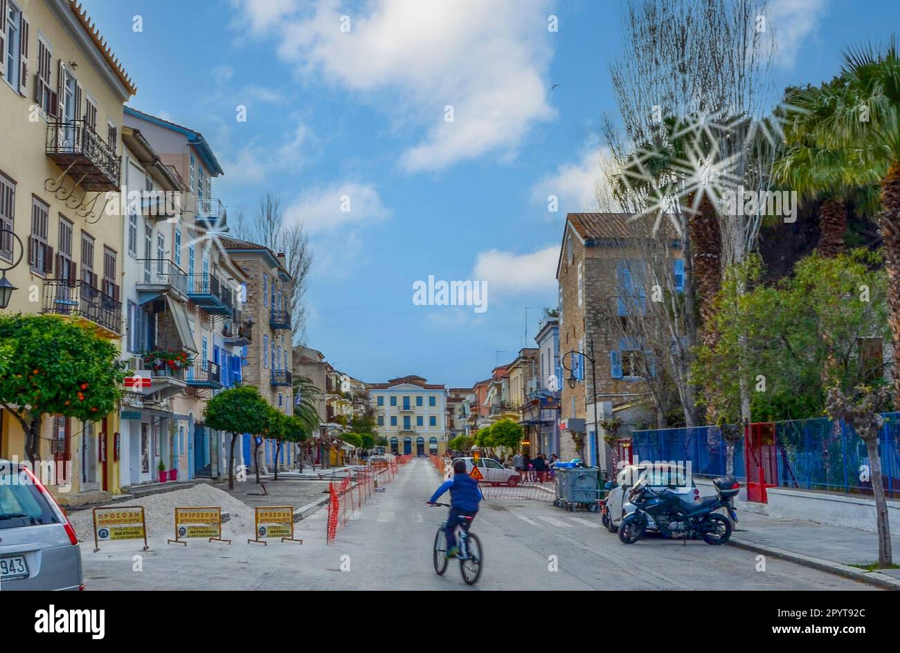 view of streets in Nafplion city in Greece Stock Photo - Alamy