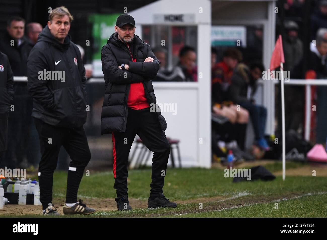 Lee Bircham managing Leighton Town in the Spartan South Midlands League ...