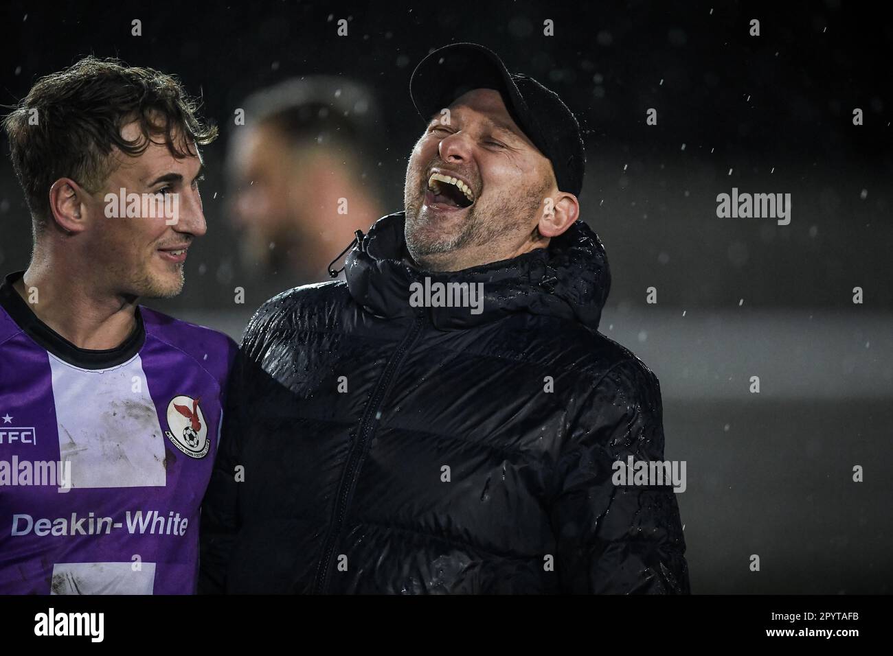 Lee Bircham managing Leighton Town in the Spartan South Midlands League ...
