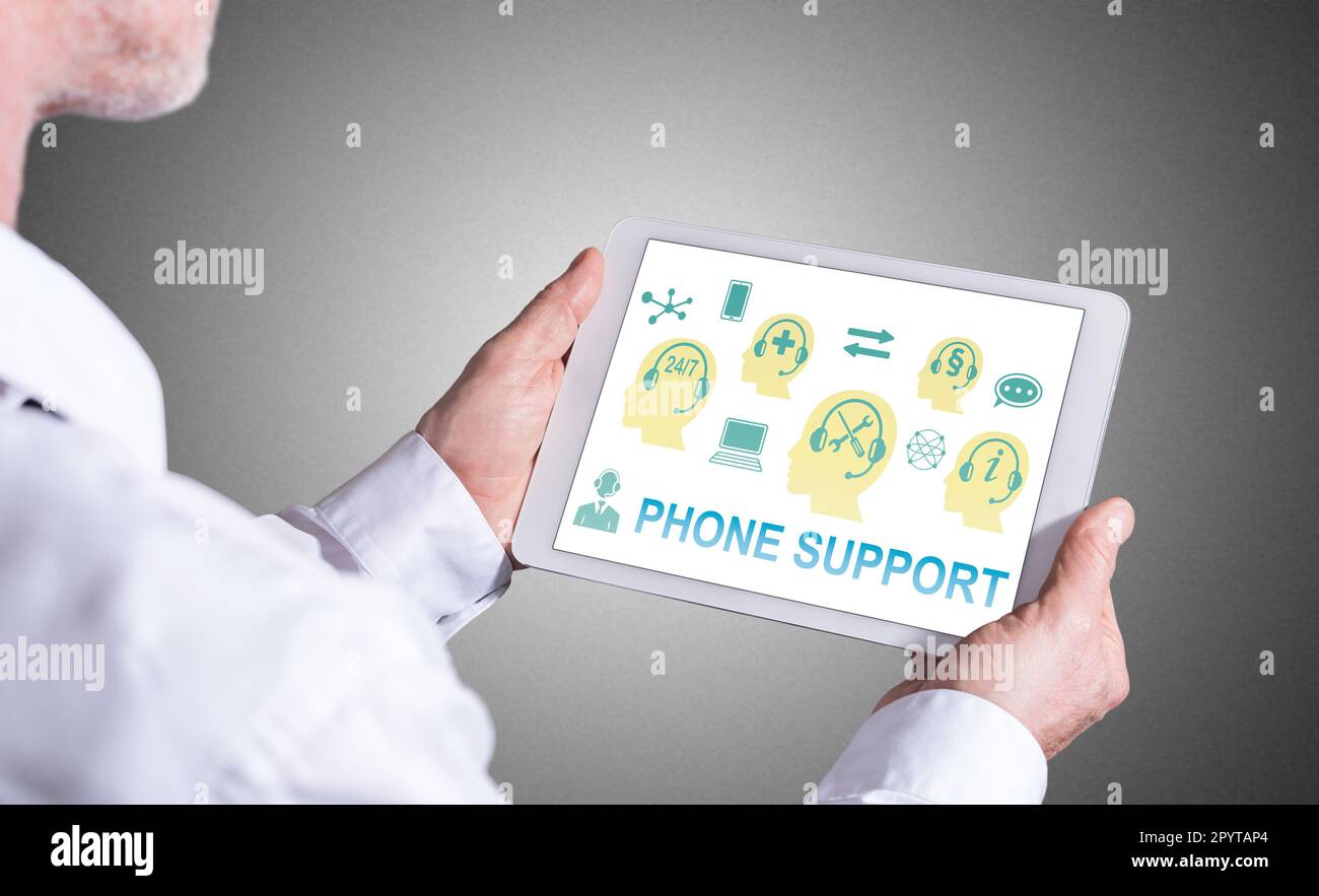 Customer service agent holding tablet hi-res stock photography and ...