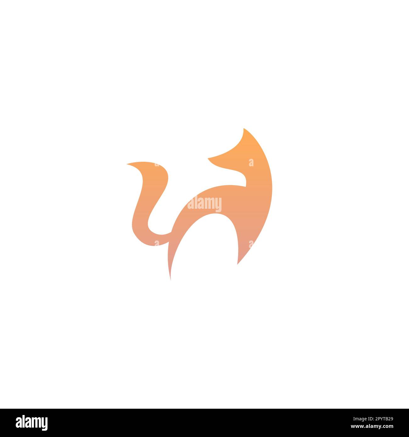 Fox Vector Illustration. Fox Logo Design Simple Stock Vector Image ...