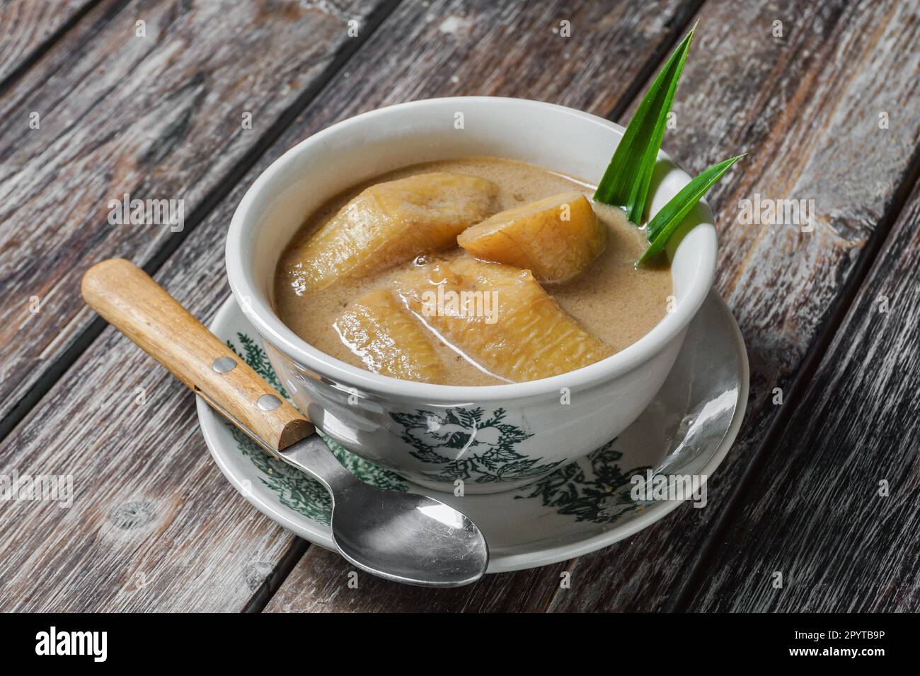 Sweet dessert Malaysia people called Pengat Pisang and Indonesian ...