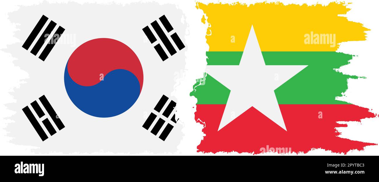 Myanmar south korea flag Stock Vector Images - Alamy