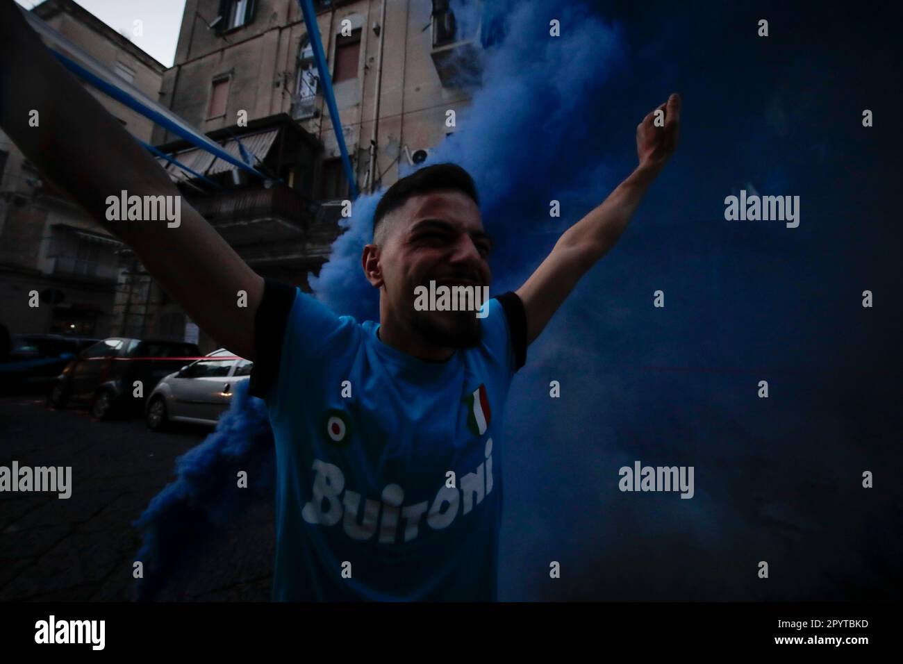 Naples, Italy. 04th May, 2023. The supporters of the SSC Napoli ...