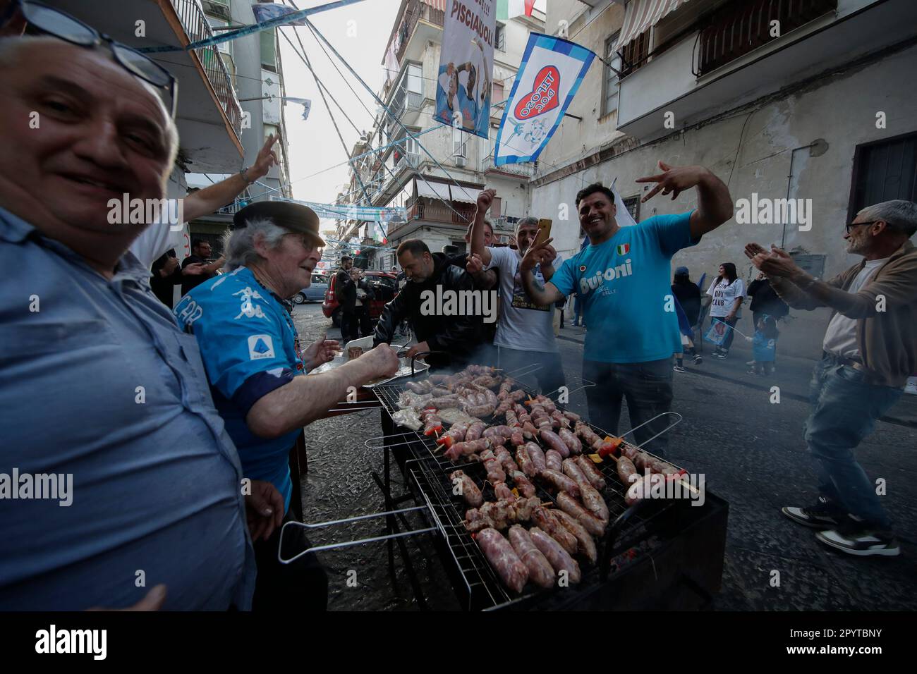 Naples, Italy. 04th May, 2023. The supporters of the SSC Napoli ...