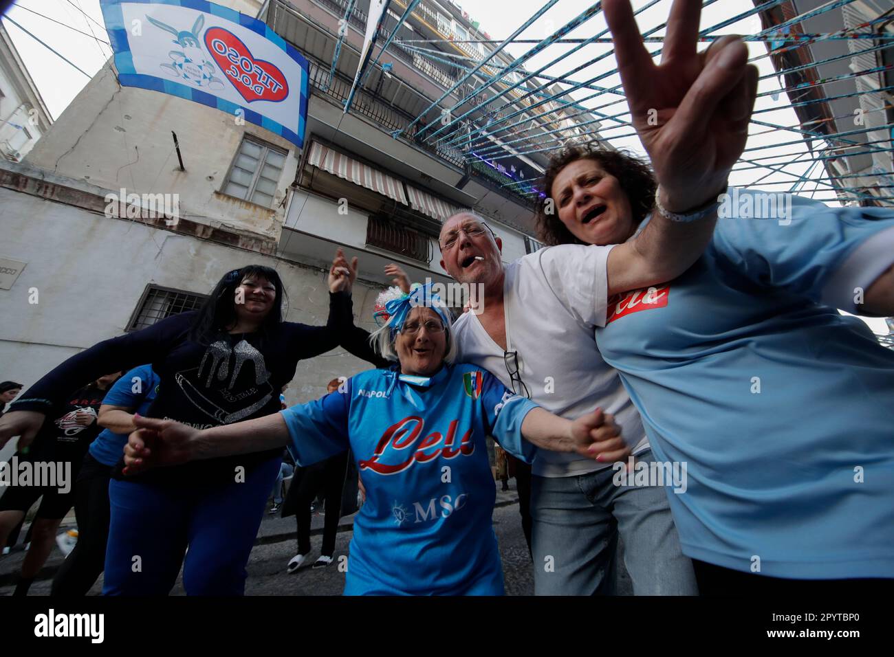 Naples, Italy. 04th May, 2023. The supporters of the SSC Napoli ...