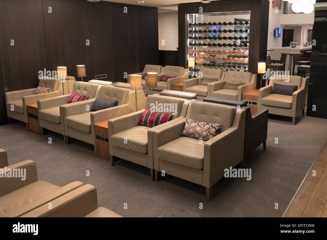 British Airways Club lounge at LGW Stock Photo - Alamy