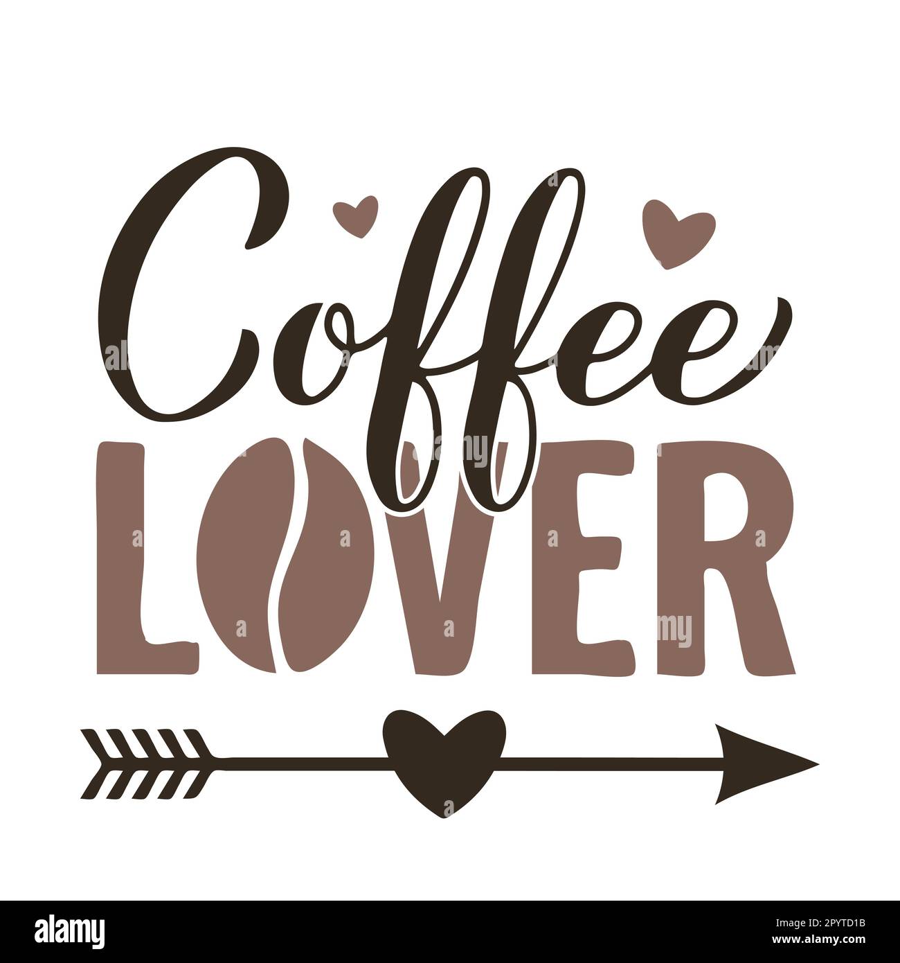 Coffee lover calligraphy hand lettering. Funny coffee saying. Kitchen ...