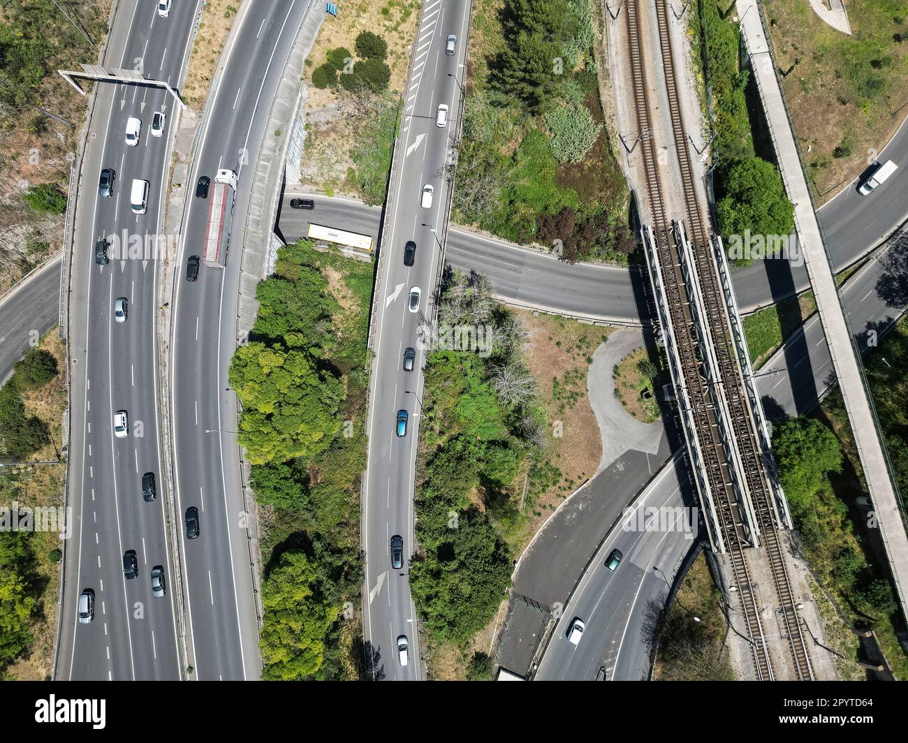 Aerial photo railroad tracks hi-res stock photography and images - Alamy