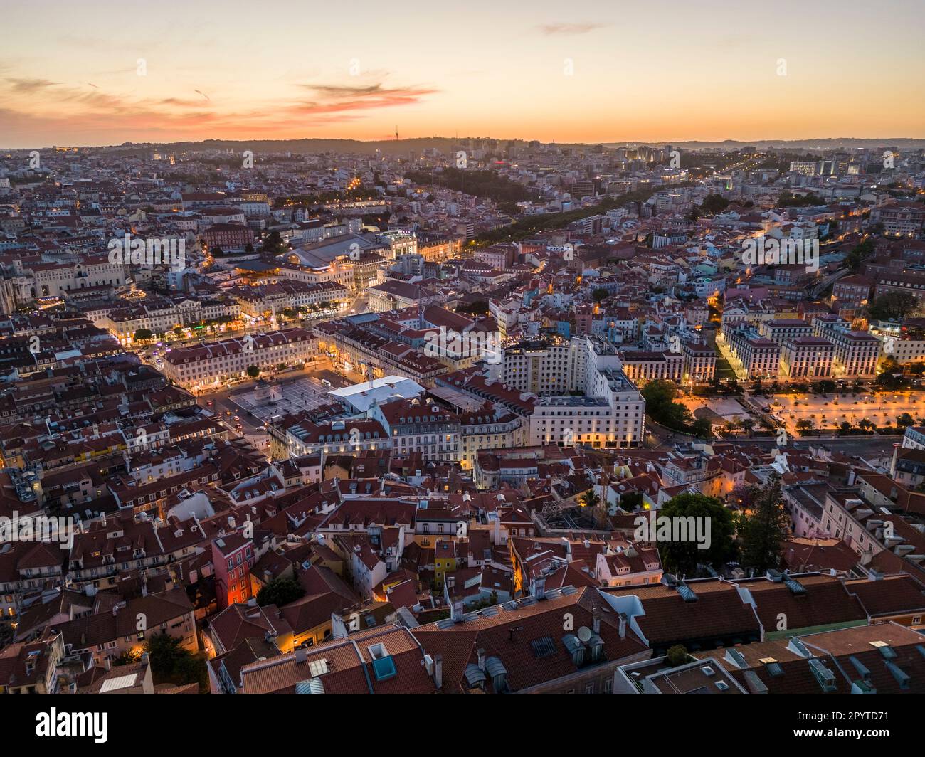 Beautiful aerial view to old historic buildings and public square Stock ...