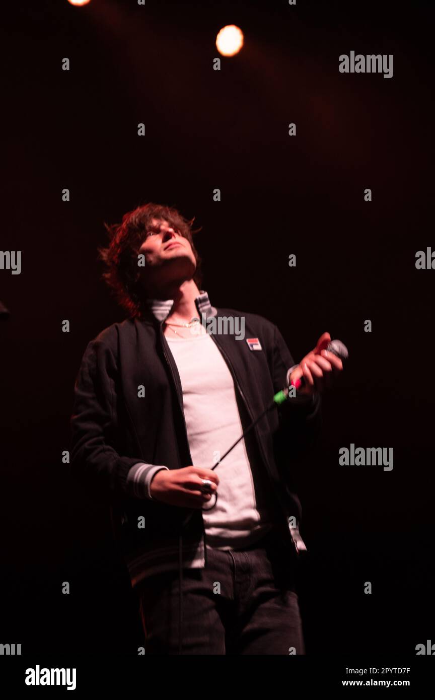 Birmingham, UK.04th May 2023. Peter Doherty on stage with Trampolene at ...