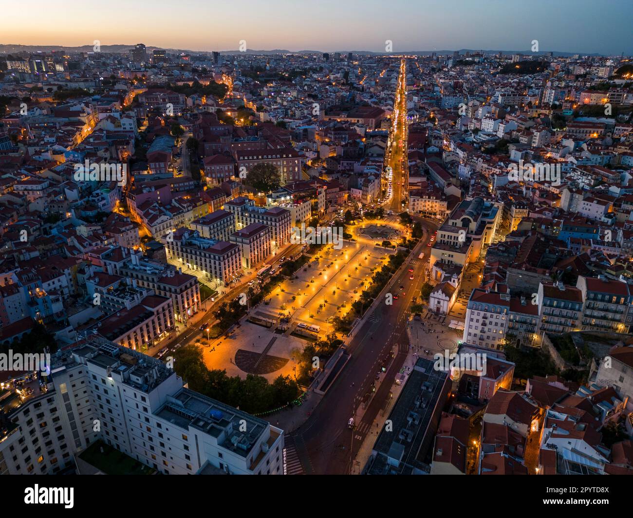 Beautiful aerial view to old historic buildings and public square Stock ...