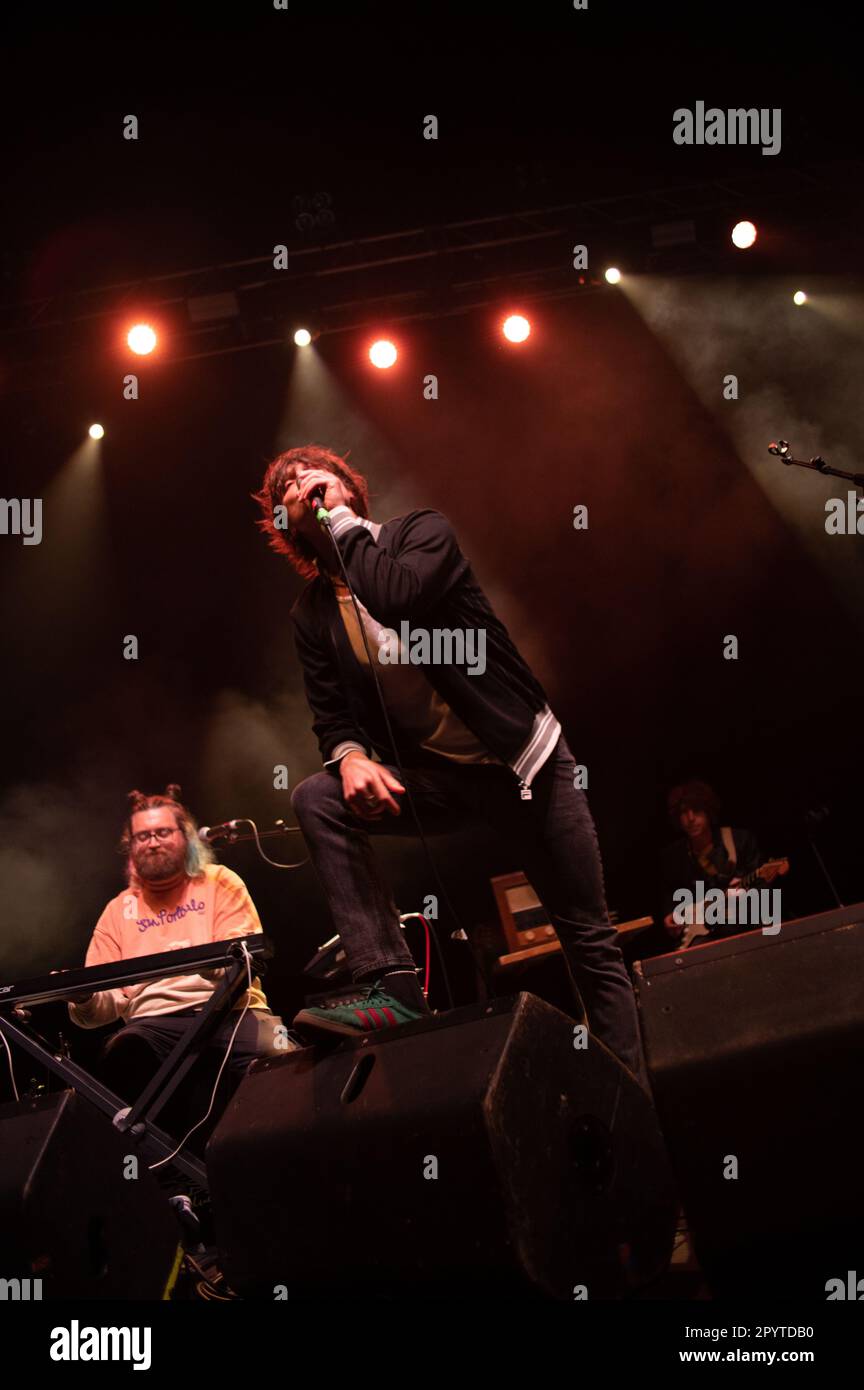 Birmingham, UK.04th May 2023. Peter Doherty on stage with Trampolene at ...