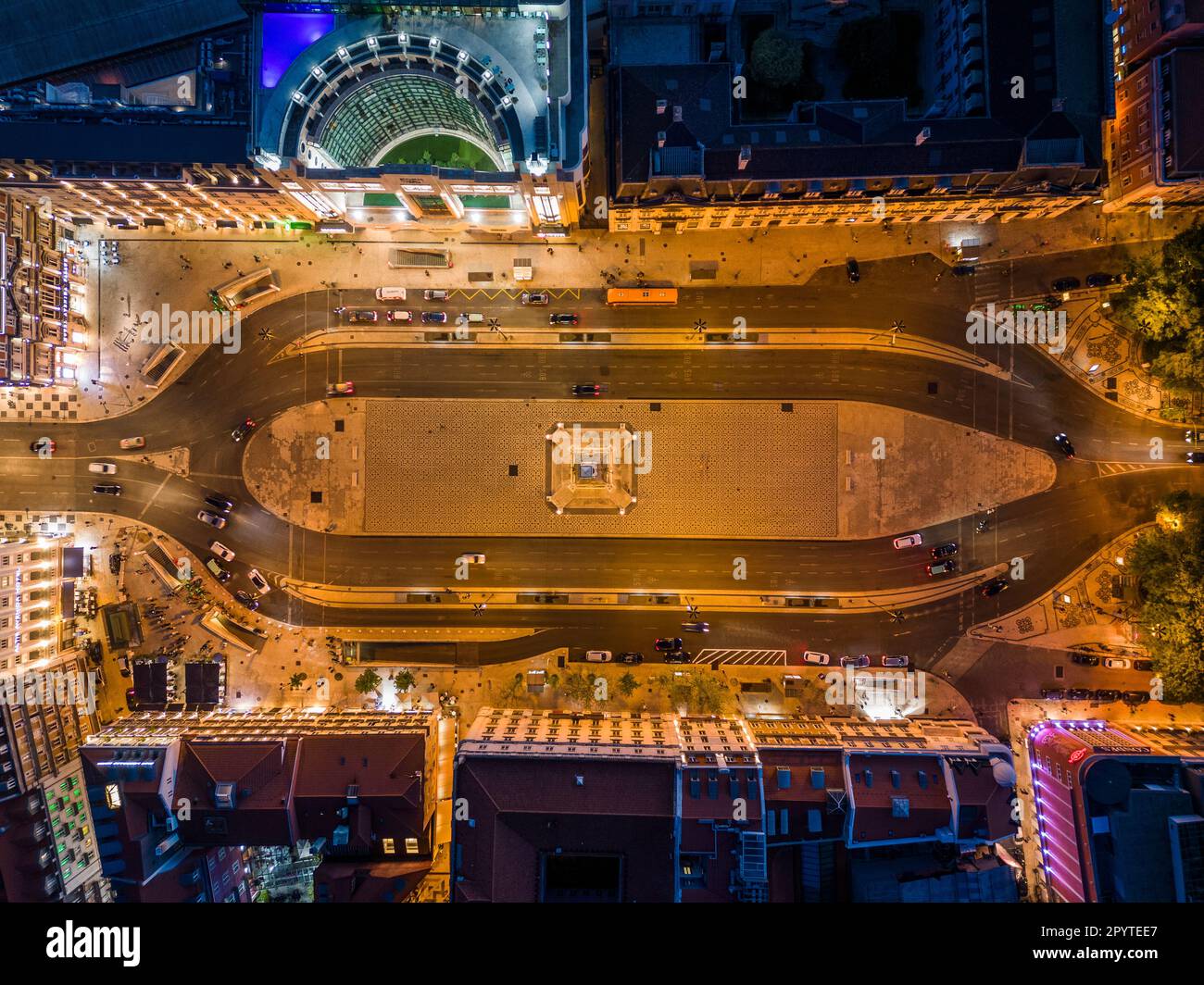 Beautiful aerial view to old historic buildings and public square Stock ...