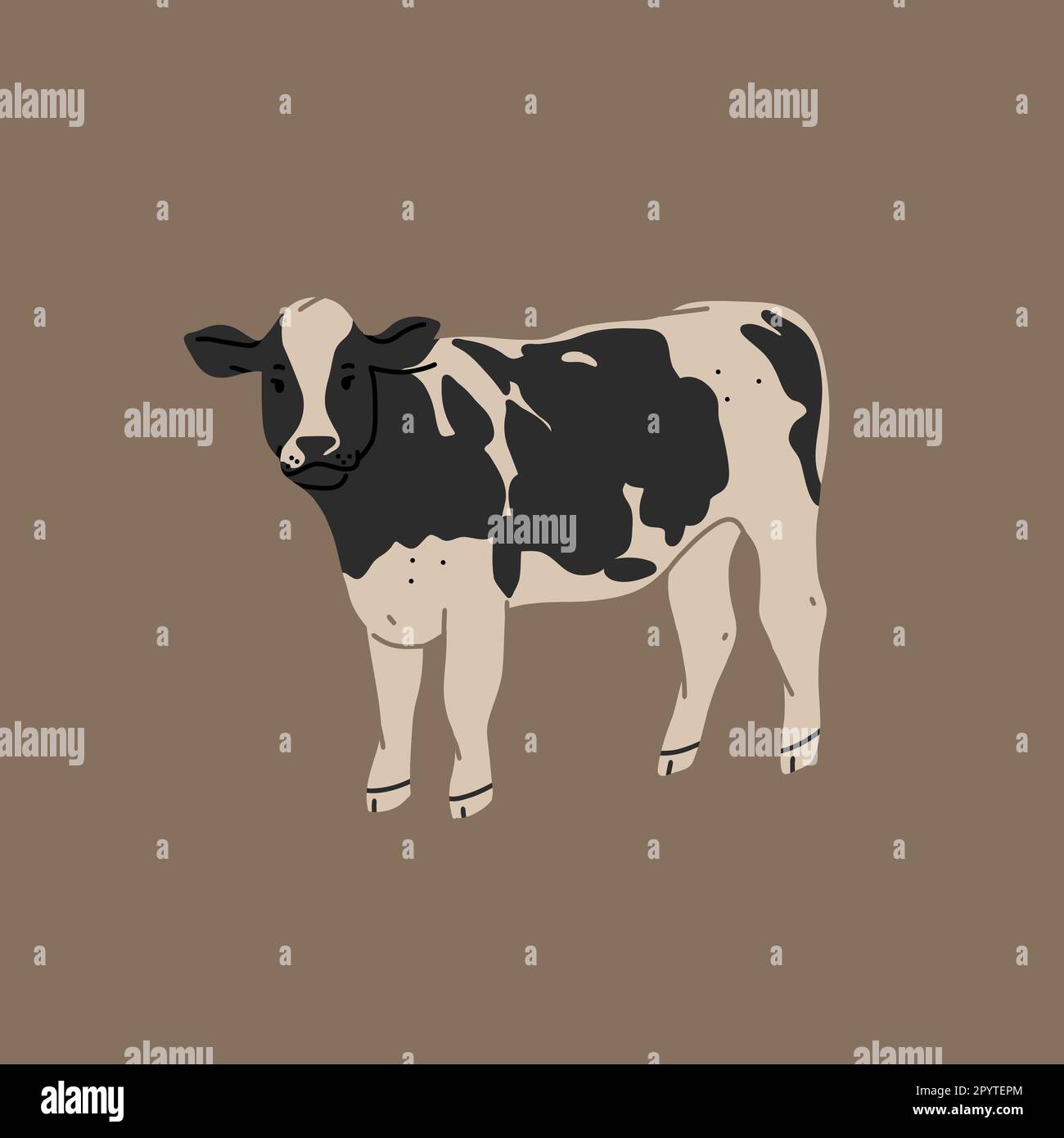 Hand drawn abstract vector clipart illustration collection with brown ...