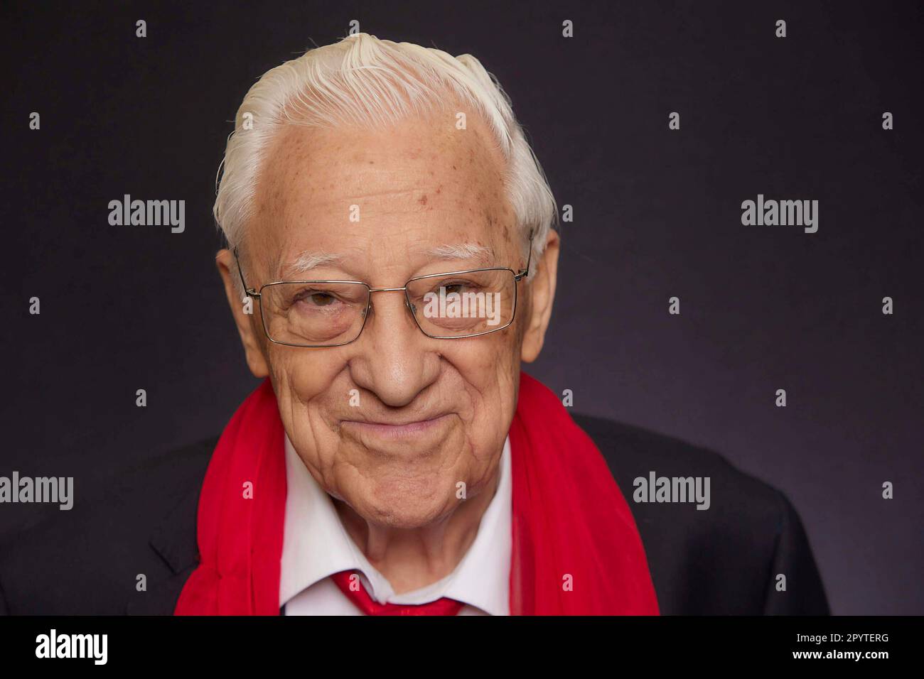 The president and founder of Mensajeros de la Paz, Father Ángel, poses ...