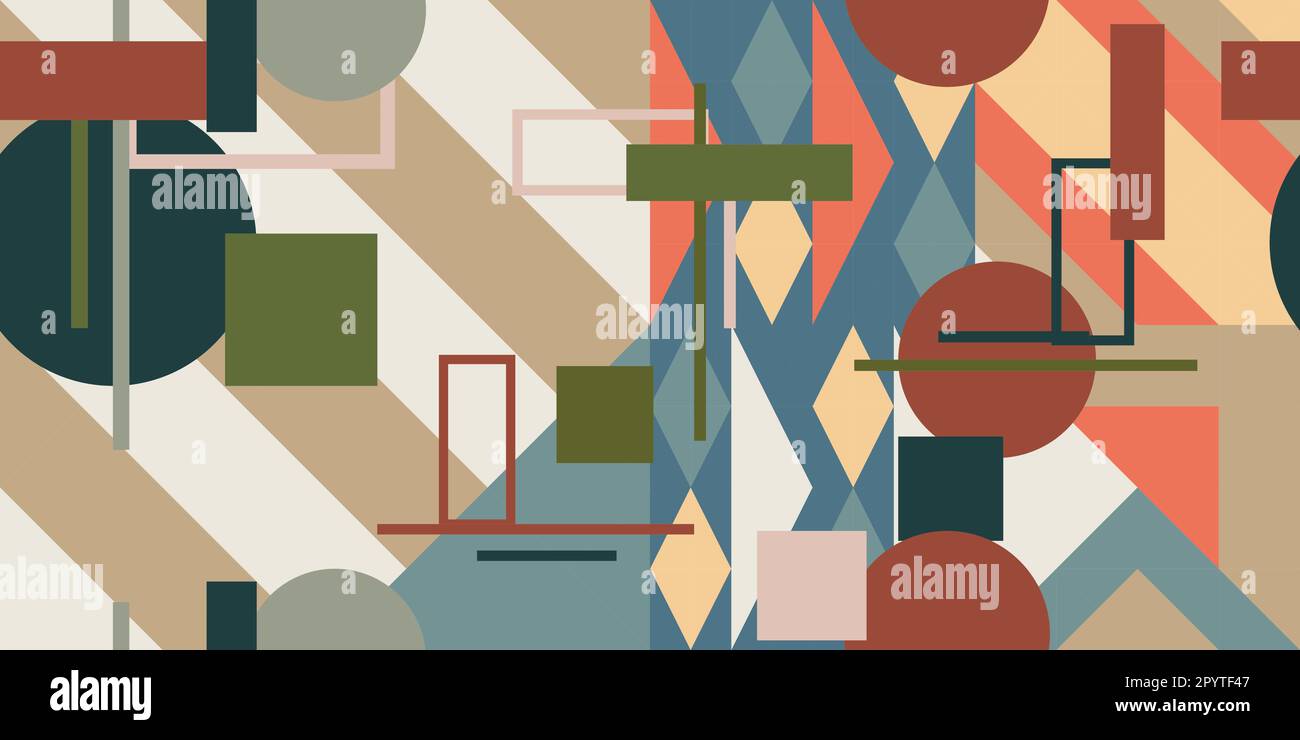 Modern vector abstract geometric background with diamonds, rectangles ...