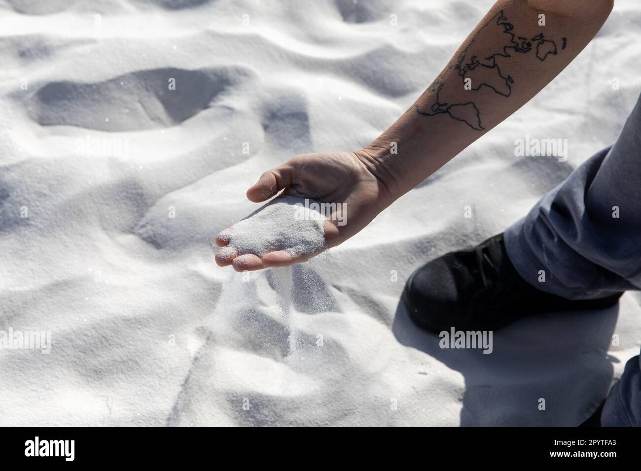 Footprints In The Sand Tattoo On Arm