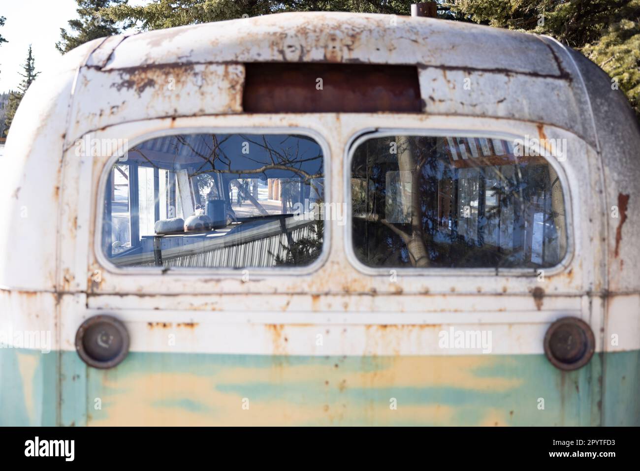 Into the Wild Movie Prop Bus in Alaska Stock Photo - Alamy