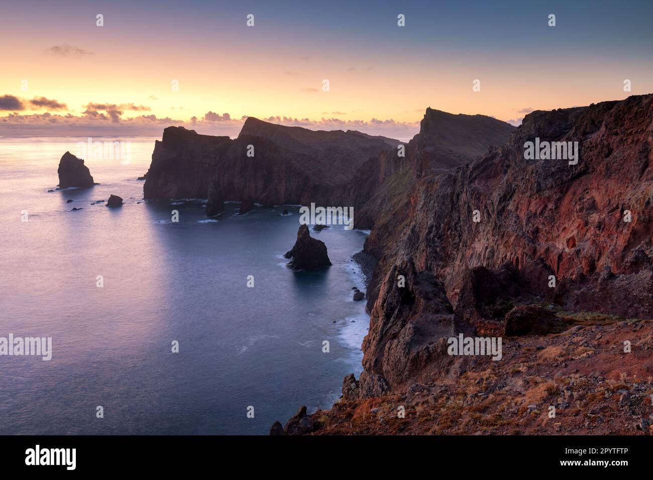 Madeira island Portugal sunset and water Stock Photo - Alamy