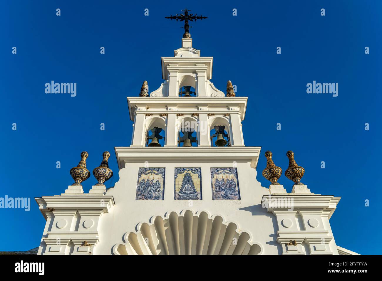 El Rocio village and Hermitage, Almonte. El Rocio,Marismas de Doana ...
