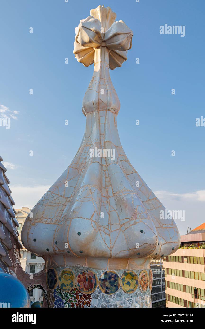 Interior of Famous Casa Batllo in Barcelona - Detail of Elements on the ...