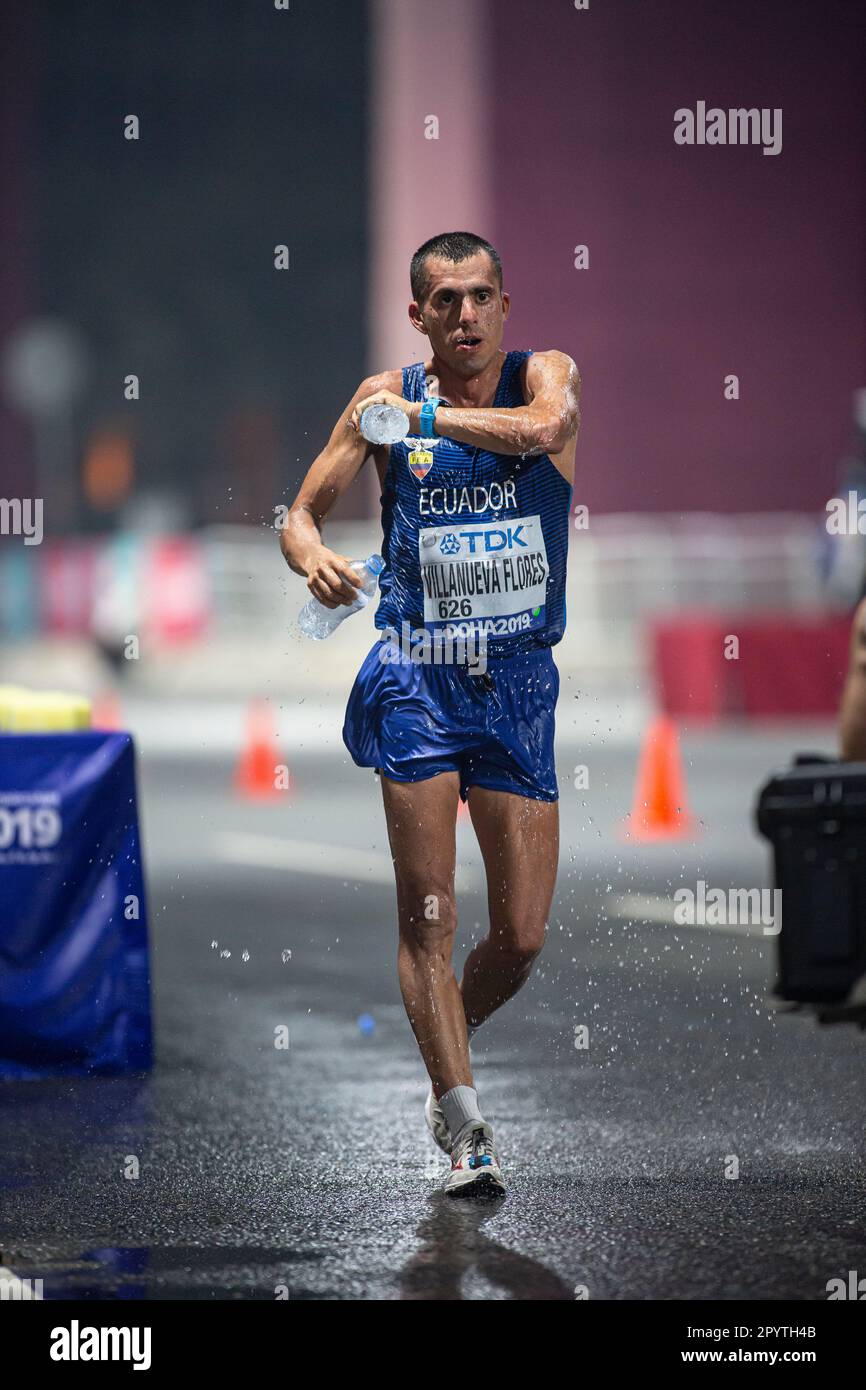 Claudio Paulino Villanueva Flores running the 50 Kilometres Race Walk ...
