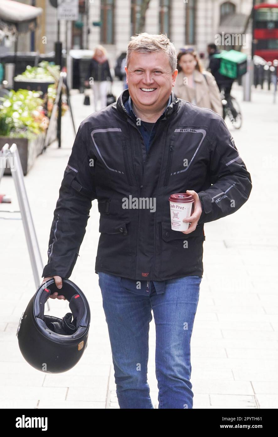 Aled Jones arrives at Global Radio in London. Picture date: Friday May ...
