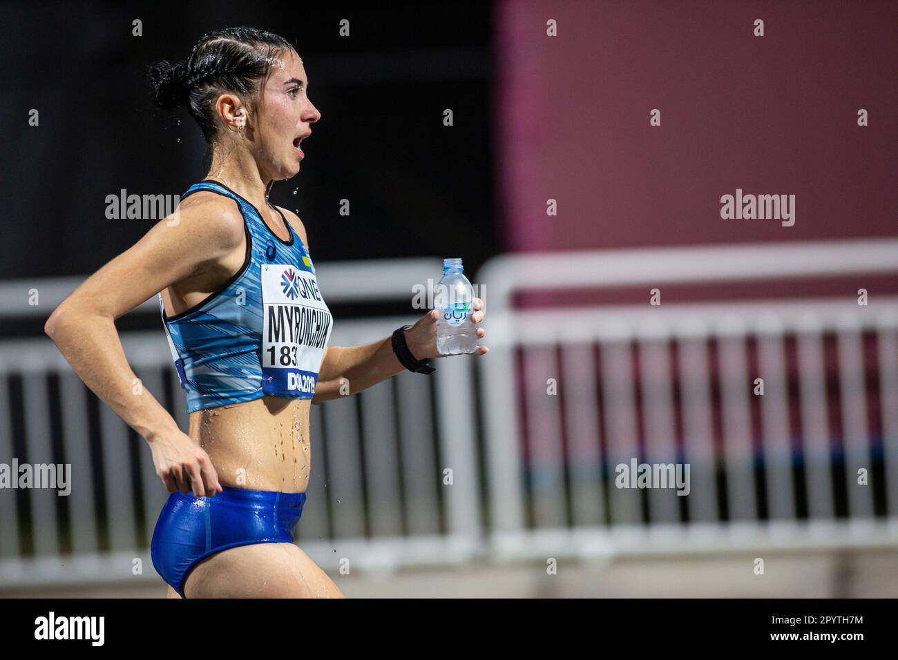 Valentyna Myronchuk running the 50 Kilometres Race Walk at the 2019 ...