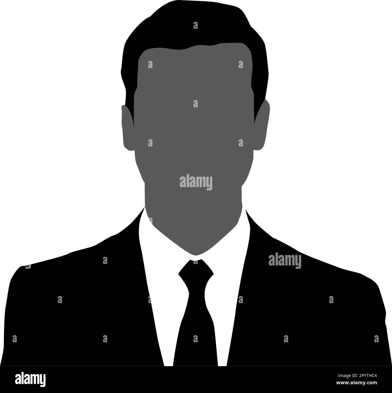 Silhouette vector icon of the upper body of several business man Stock ...
