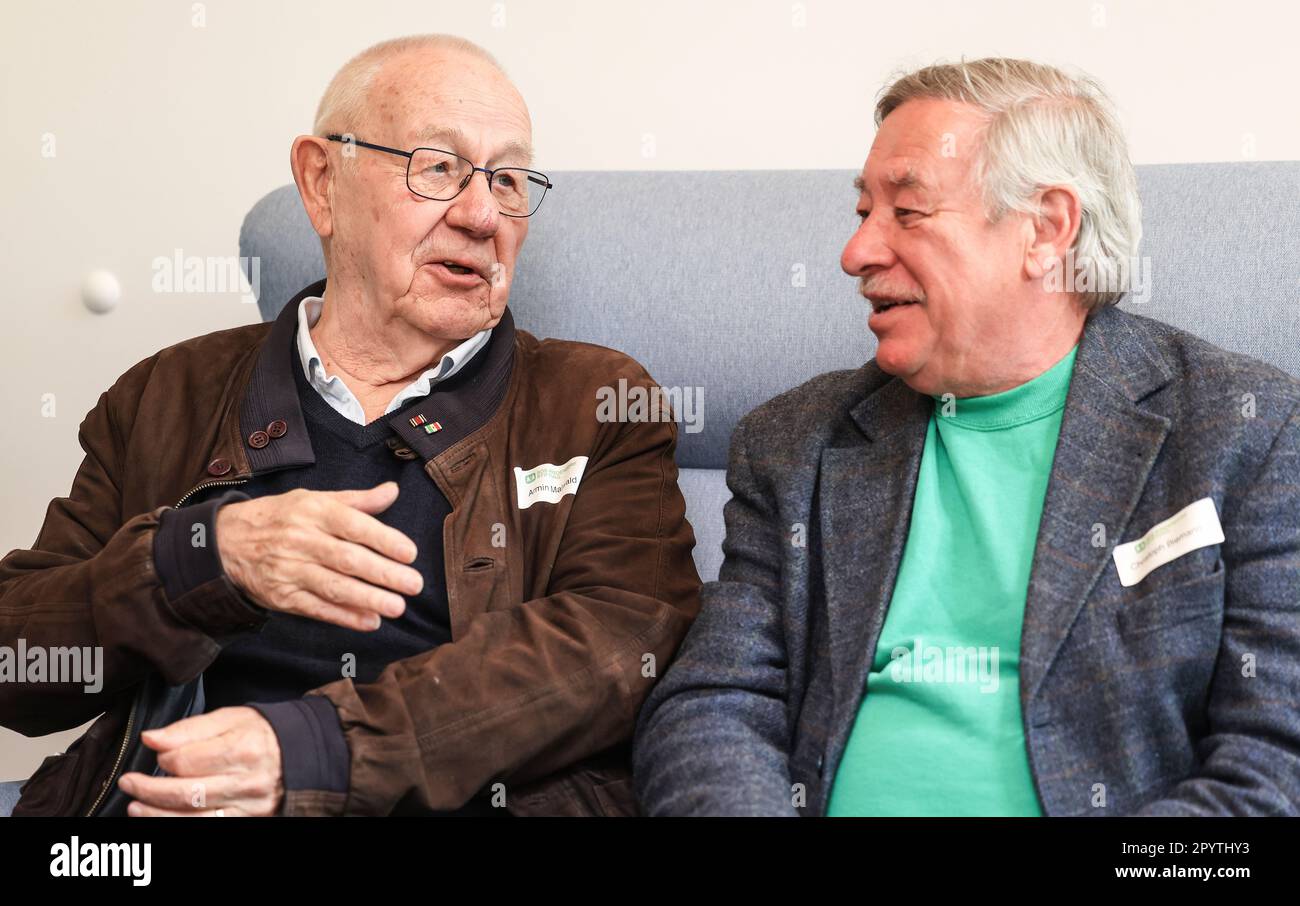 Duesseldorf, Germany. 05th May, 2023. Christoph Biemann (r), author ...