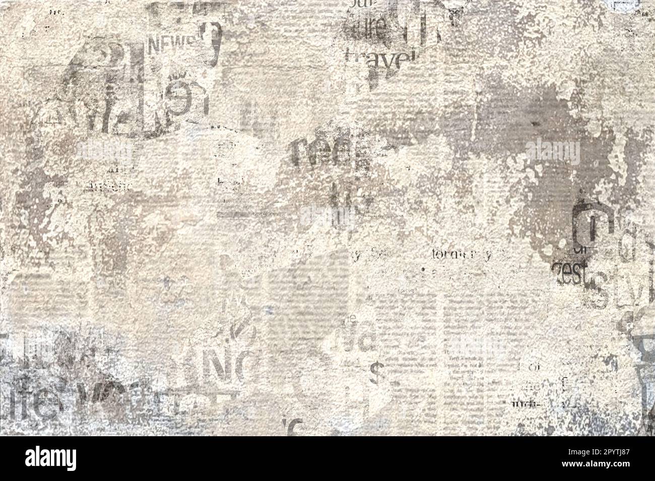 Newspaper paper grunge aged newsprint pattern background. Vintage old ...