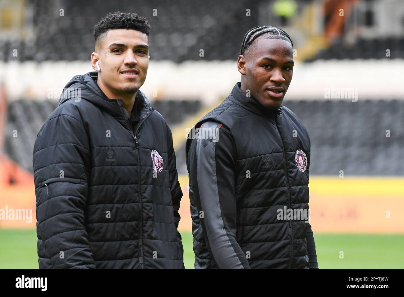 Hull, England - 4th May 2023 - Kai Pearce-Paul and Junior Nsemba of ...