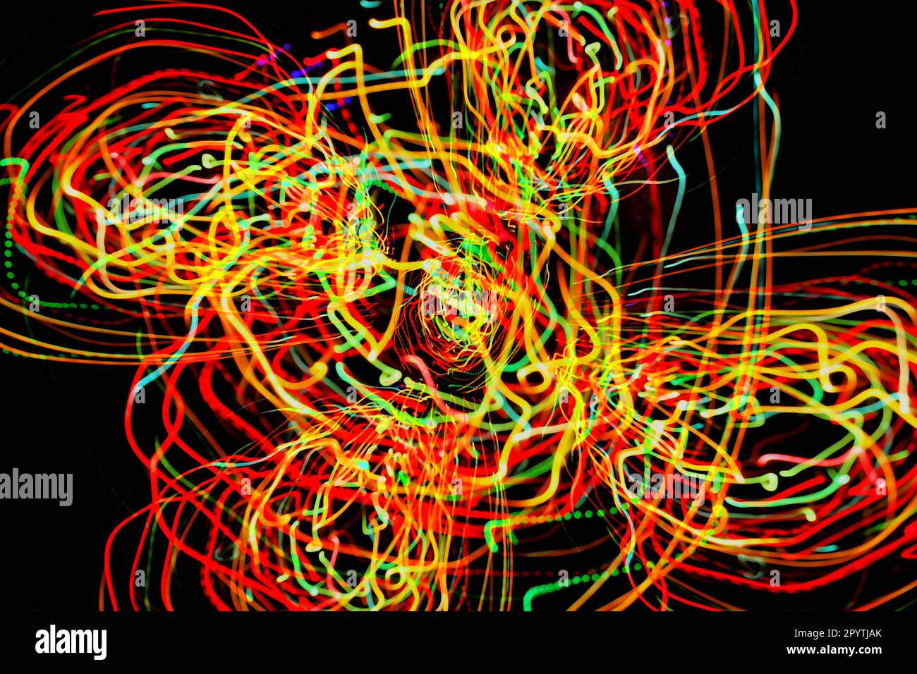Abstract color pattern of motion neon lights Stock Photo - Alamy