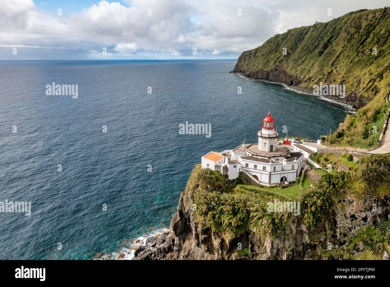 Portugal, Azores, Sao Miguel Island, Nordeste, Lighthouse Farol do ...