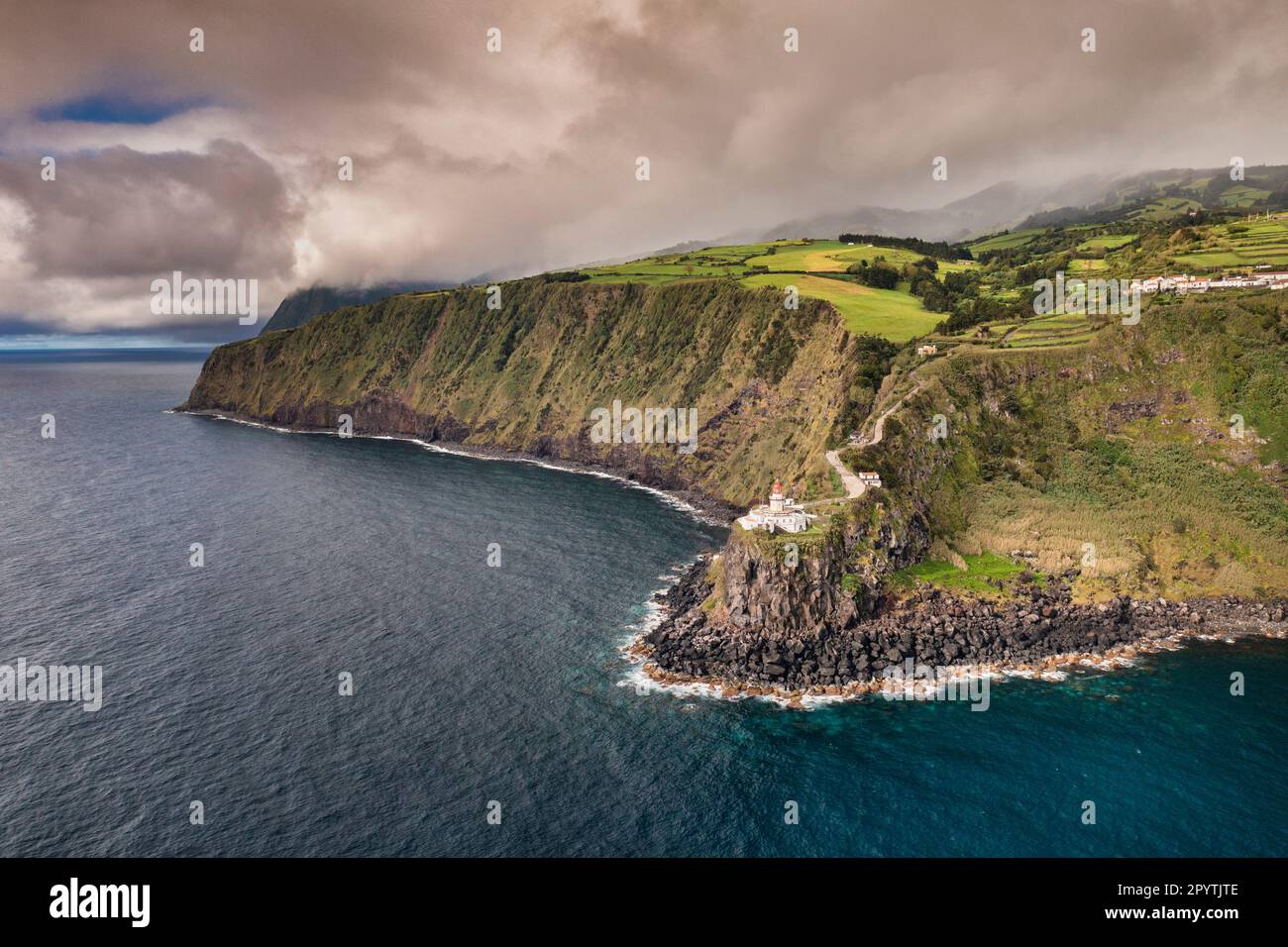 Portugal, Azores, Sao Miguel Island, Nordeste, Lighthouse Farol do ...