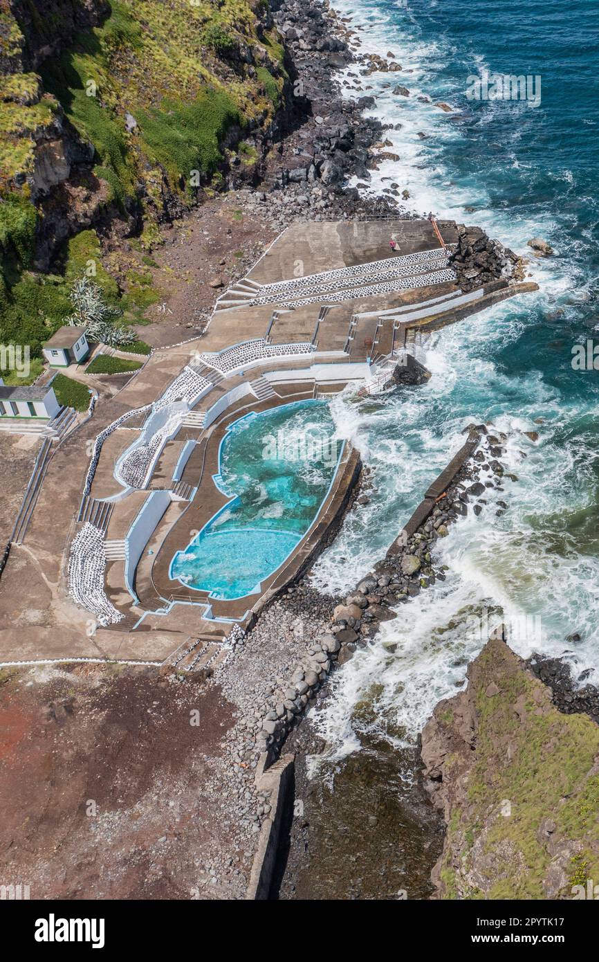 Portugal, Azores, Sao Miguel Island, Nordeste, Coastline. Natural ...