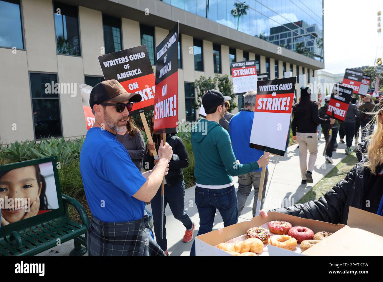 Hollywood, California, USA. 4th May, 2023. A woman shows support to ...