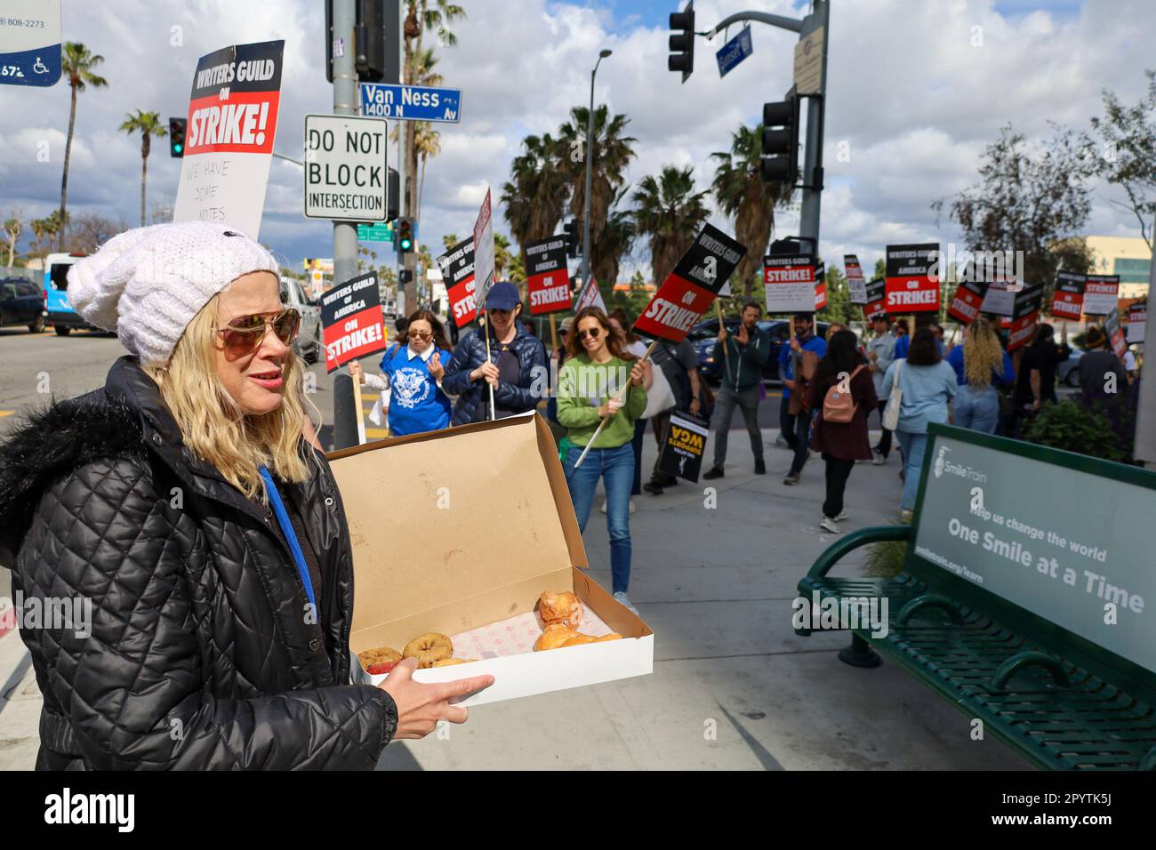 Hollywood, California, USA. 4th May, 2023. A woman shows support to ...
