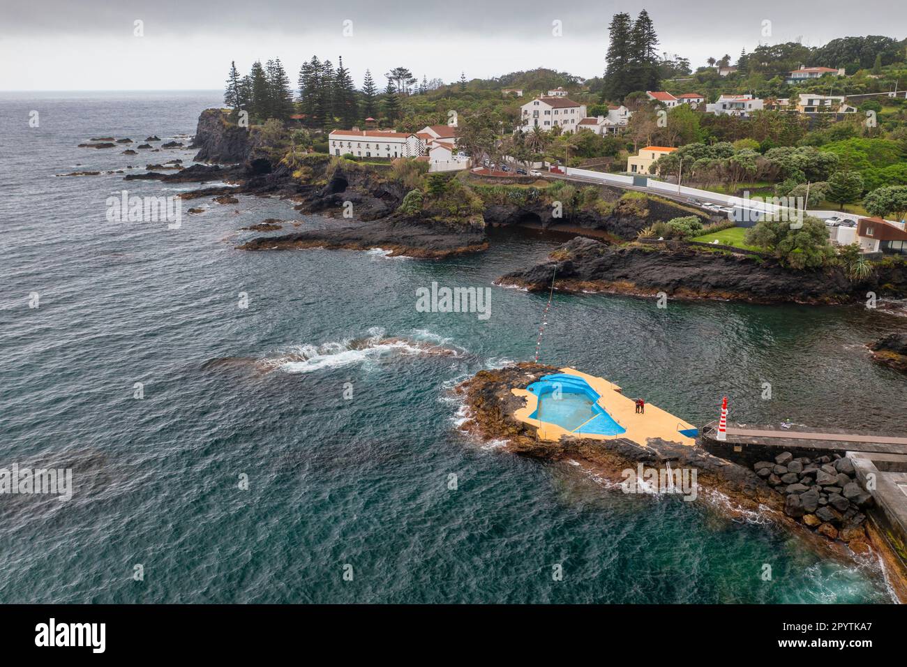Portugal, Azores, Sao Miguel Island, Agua de Pau. Caloura. Natural ...