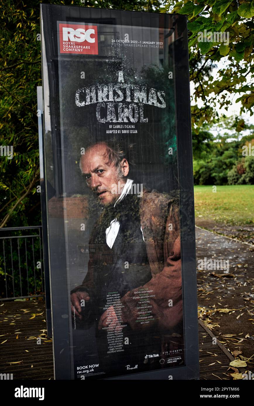 Theatre poster advertising "A Christmas Carol" performance at the Royal ...