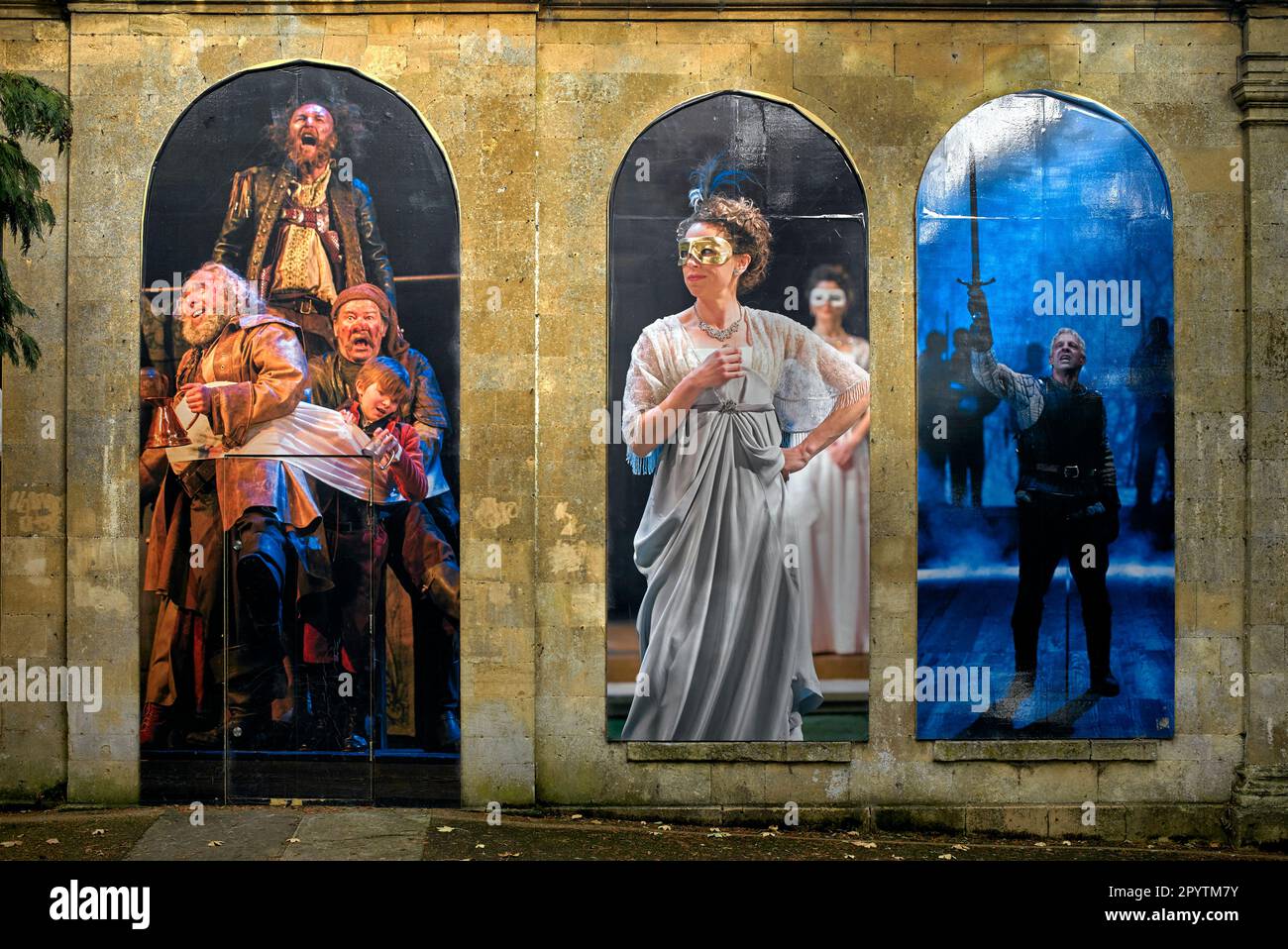 Shakespeare actors depicted on wall mounted photographs and ...