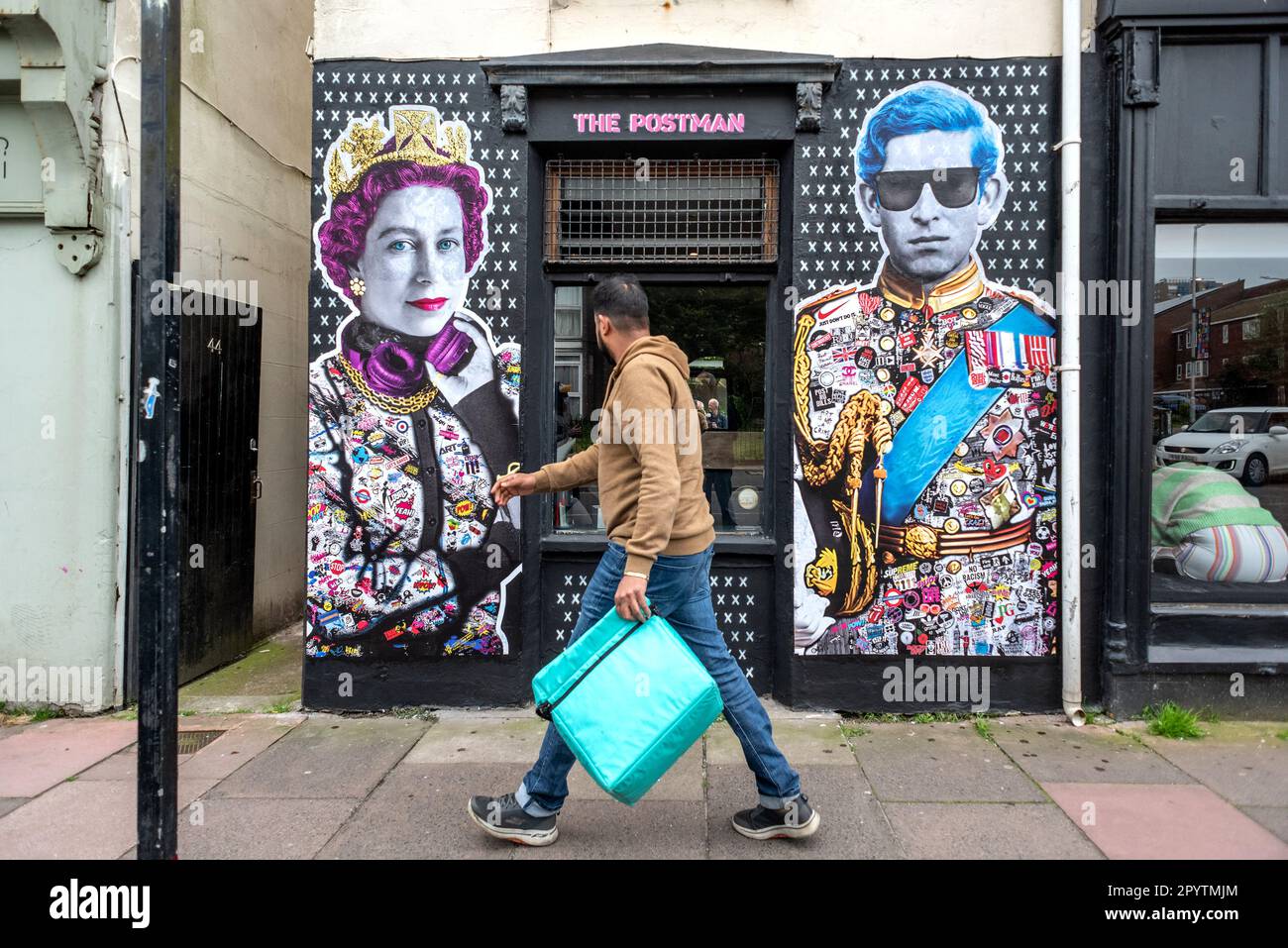 Brighton, May 4th 2023: Brighton street artists 'The Postman ...