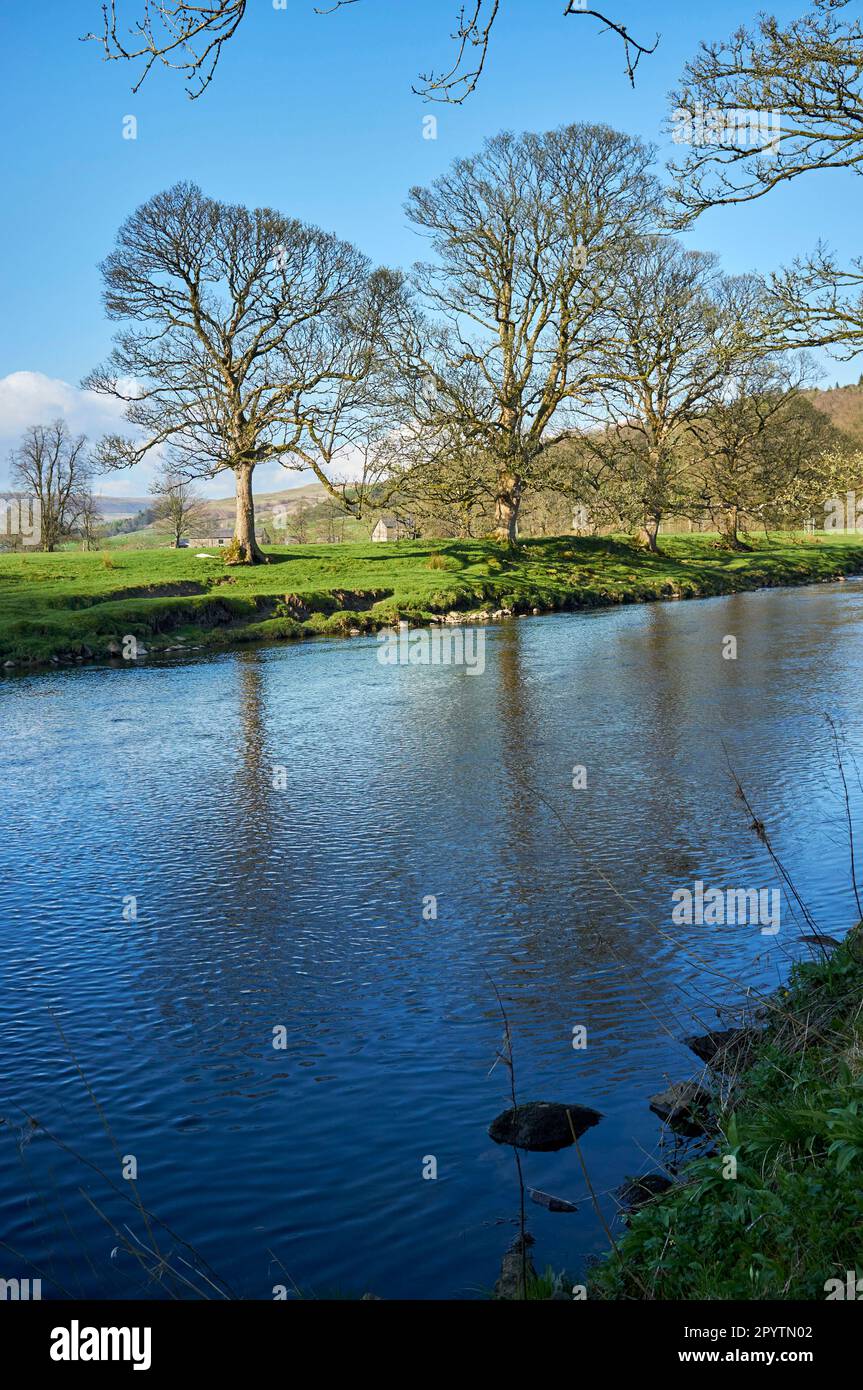 The river Hodder at Whitewell, The Forest of Bowland, Lancashire, North ...