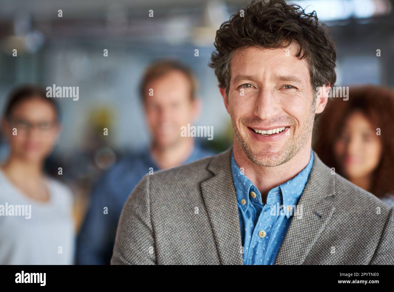 Lets talk about positive staff leadership. Portrait of a smiling mature ...