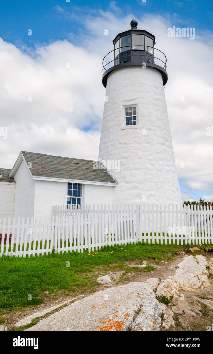 Pemaquid Point Lighthouse in Maine Stock Photo - Alamy